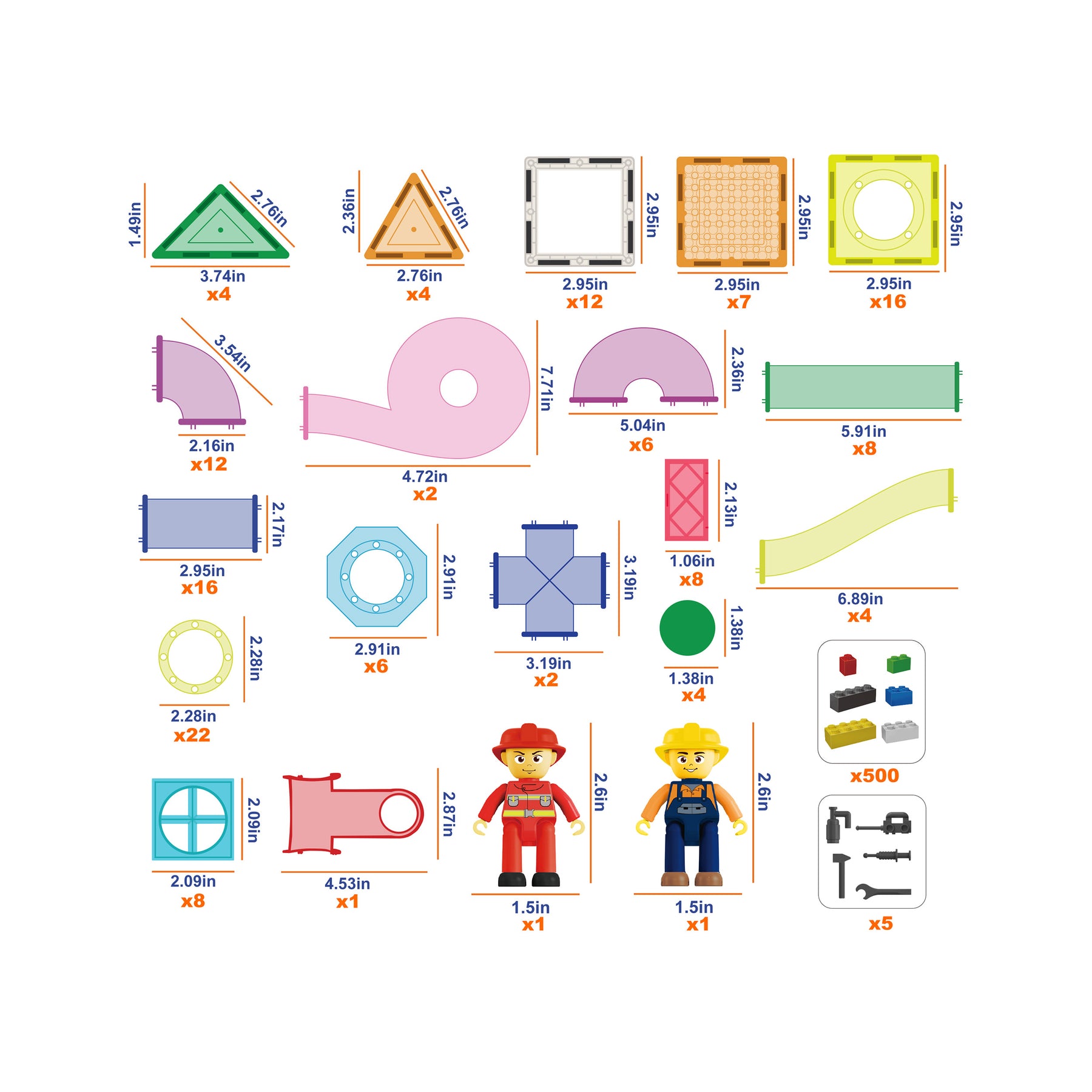 PicassoTiles 3-in-1 Marble Run, Magnetic Tiles, and Interlocking Brick ...