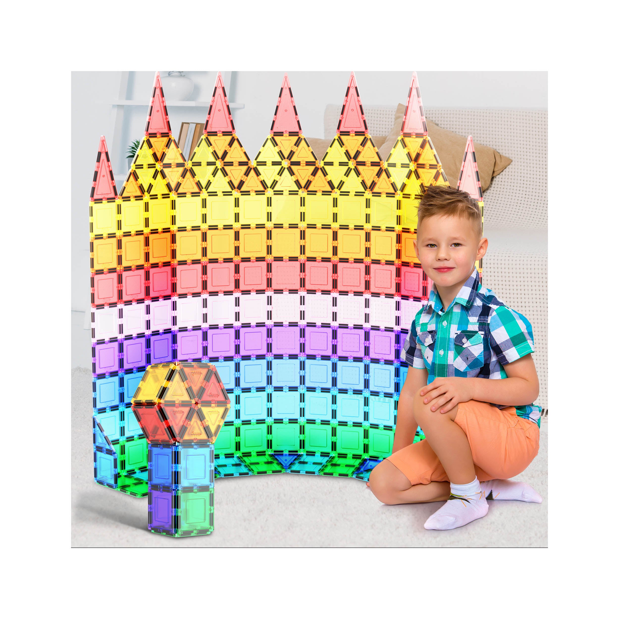 PicassoTiles 100 Classic Piece Magnet Building Tiles · PicassoTiles