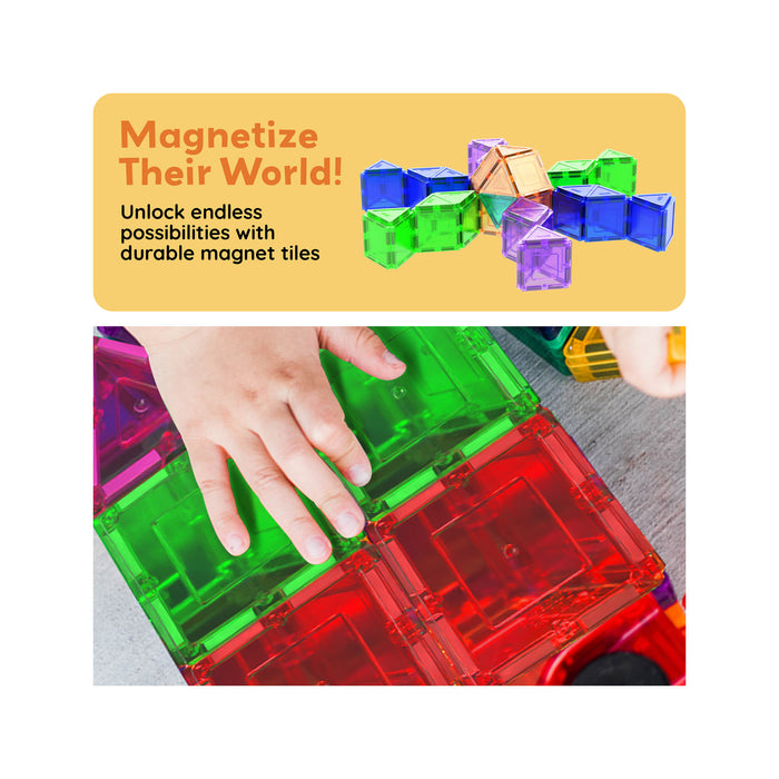PicassoTiles 101pc Magnetic Tile Classic Building Blocks · PicassoTiles