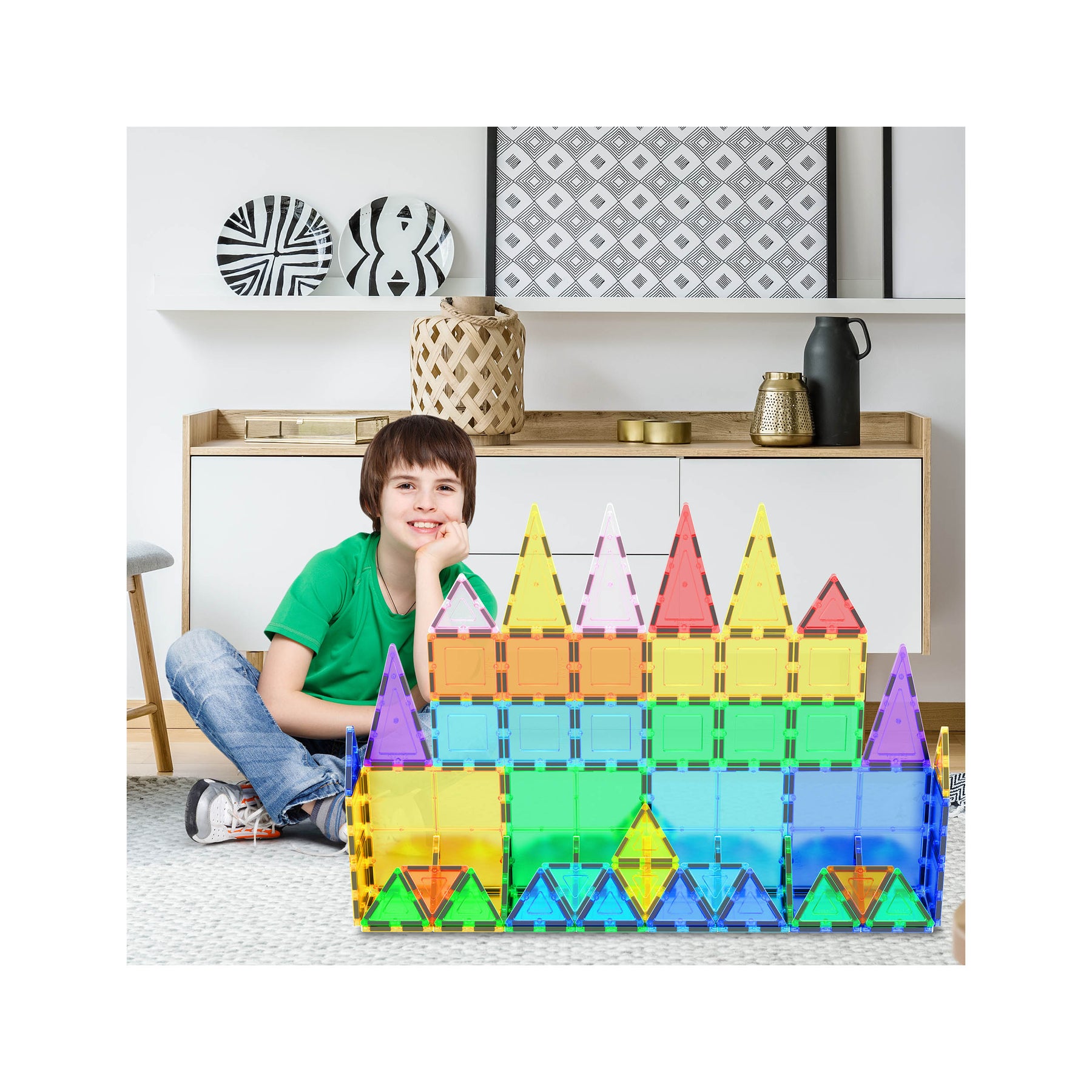 PicassoTiles 60 Piece Classic Magnet Building Tiles · PicassoTiles