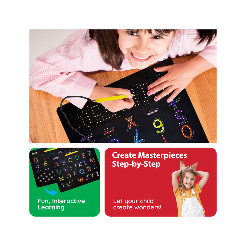 PicassoTiles Magnetic Drawing Board Letters & Numbers Double Sided ...