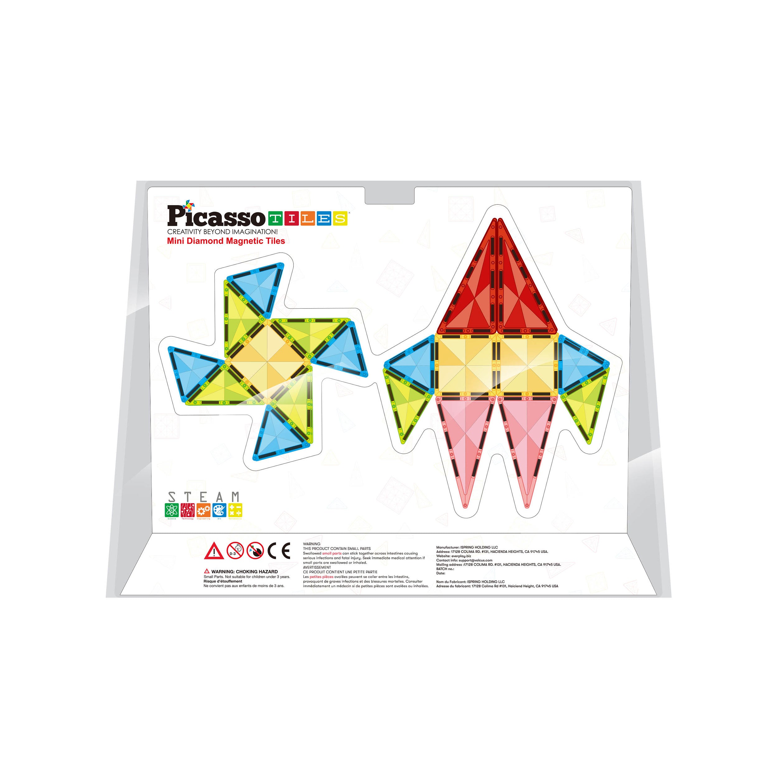 PicassoTiles 36pc Rocket Ship Magnetic Building Block Set · PicassoTiles