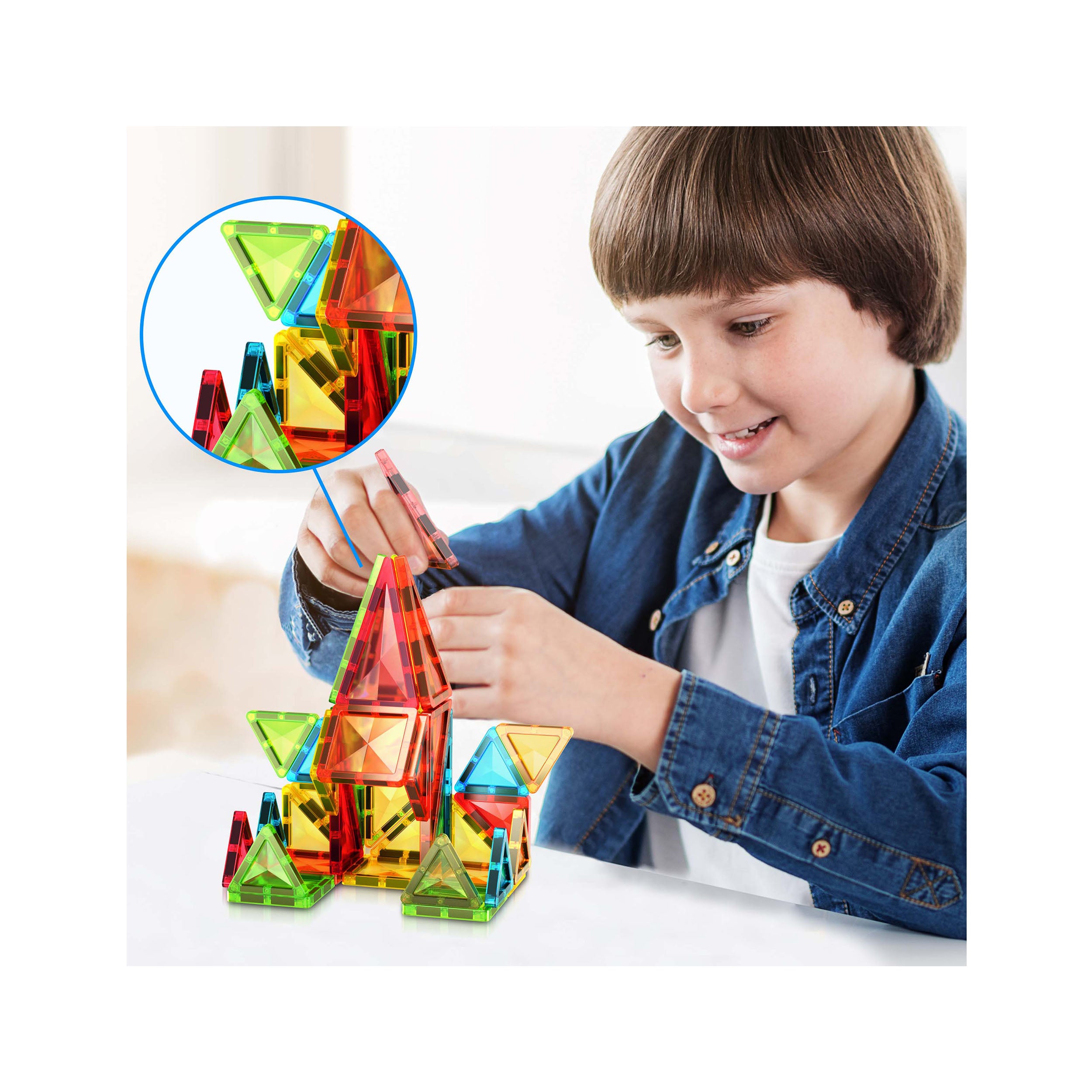 PicassoTiles 36pc Rocket Ship Magnetic Building Block Set · PicassoTiles