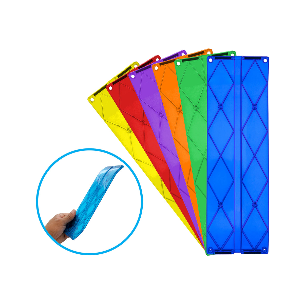PicassoTiles 6pc Race Track Ramp Magnet Toy Expansion Pack · PicassoTiles
